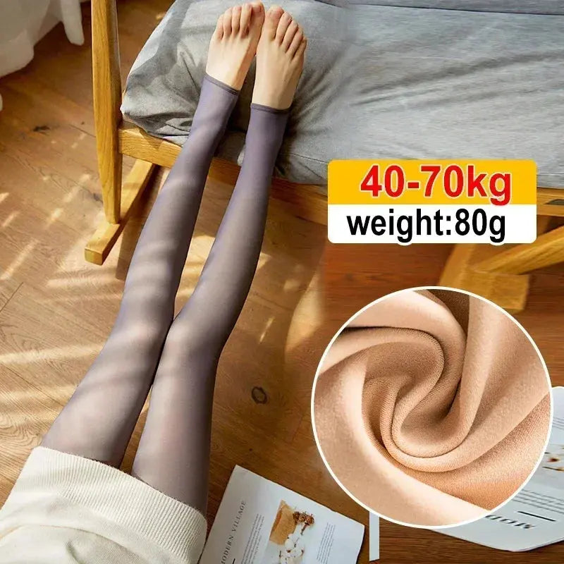 Collants Polaire Effet Transparent